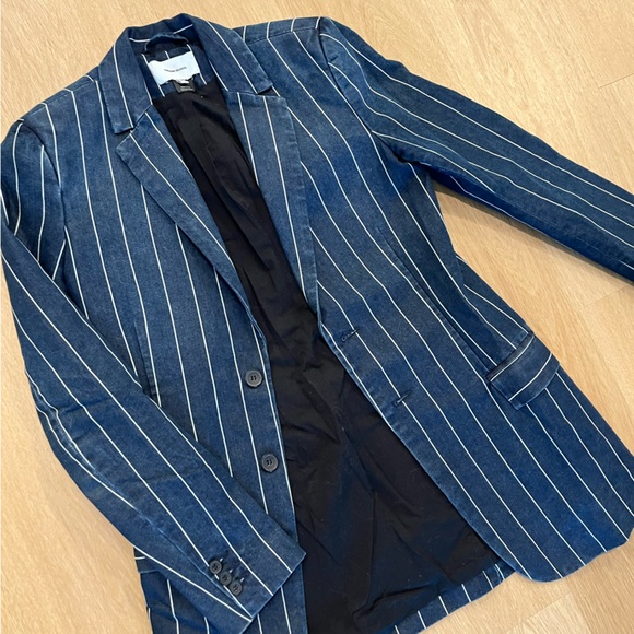 Current/Elliott | Jackets & Coats | Current Elliot Pinstripe Blazer ...